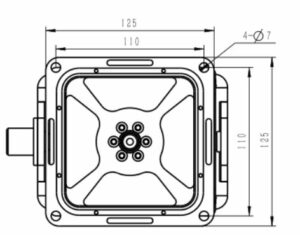 PT-1003 small pan tilt positioner with advanced Pelco position control