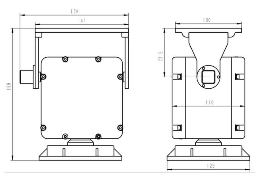 PT-1003 small pan tilt positioner with advanced Pelco position control