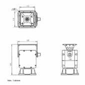 PT-1003 small pan tilt positioner with advanced Pelco position control